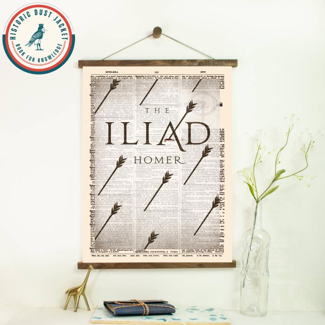 Printable 'the Iliad' Book Cover Art, Vintage Book Cover, Homer Greek ...