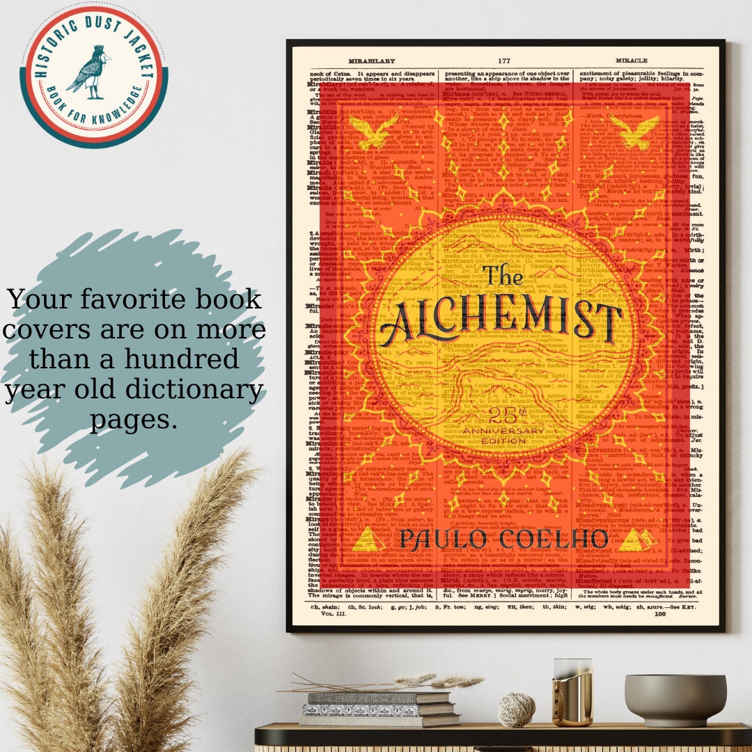 Printable 'the Alchemist' Book Cover Art, Vintage Book Cover, Paula ...