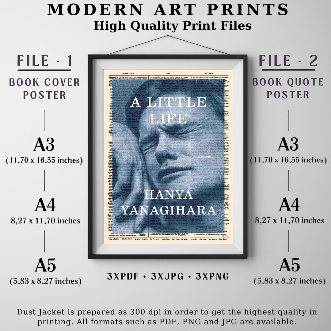 Printable 'A Little Life' Book Cover Art, Vintage Book Cover, Poster ...