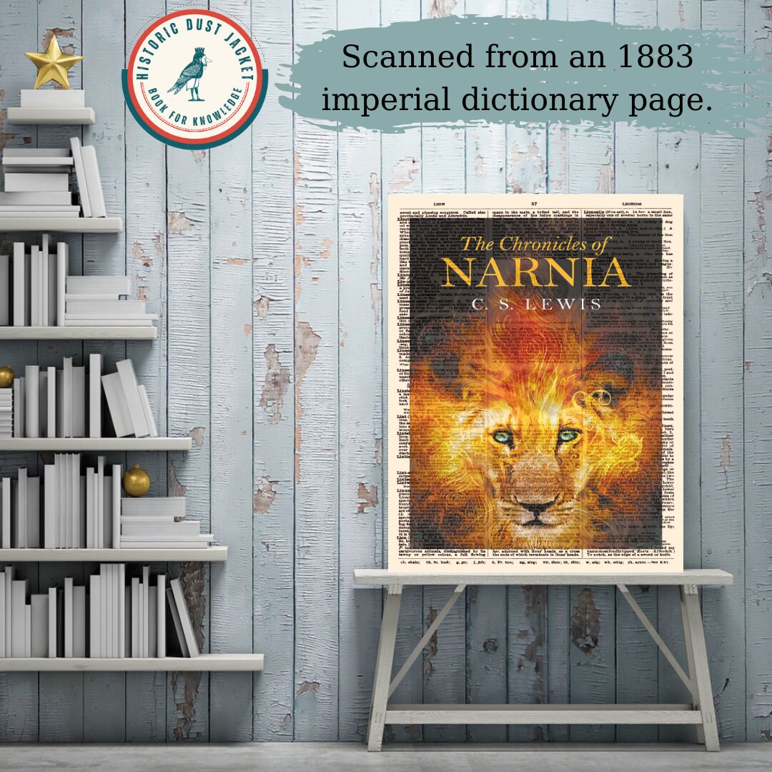 Printable Book Cover Art, 'narnia Poster Print' Vintage Book Cover ...