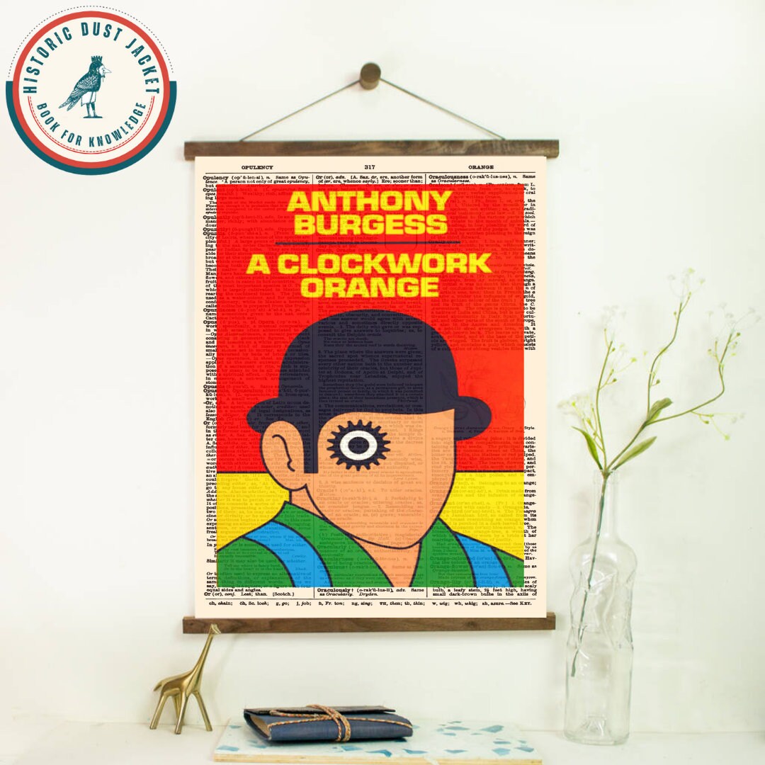 Printable 'A Clockwork Orange' Book Cover Art, Vintage Book Cover ...