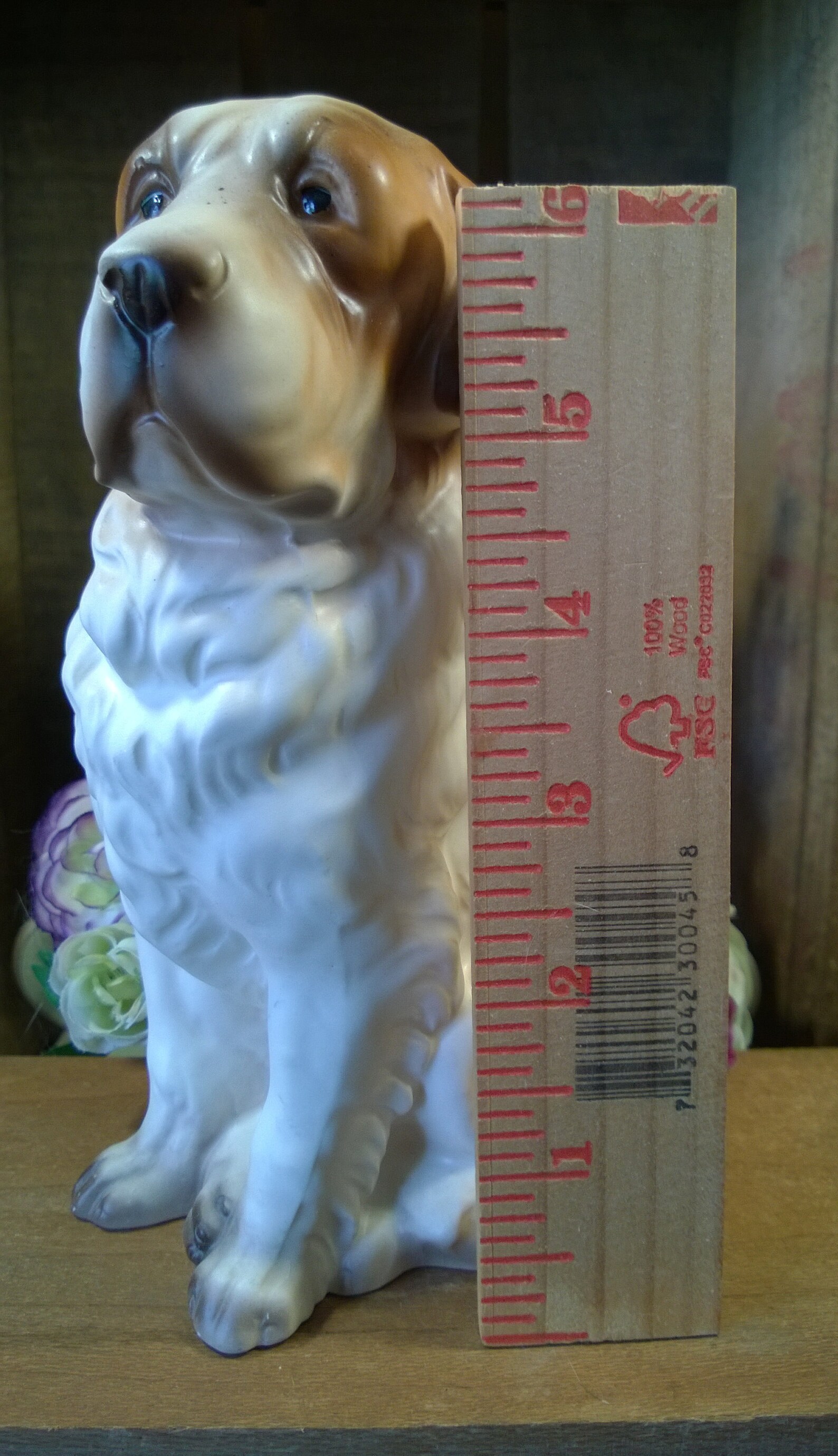 Vintage Large Saint Bernard Figurine - Etsy