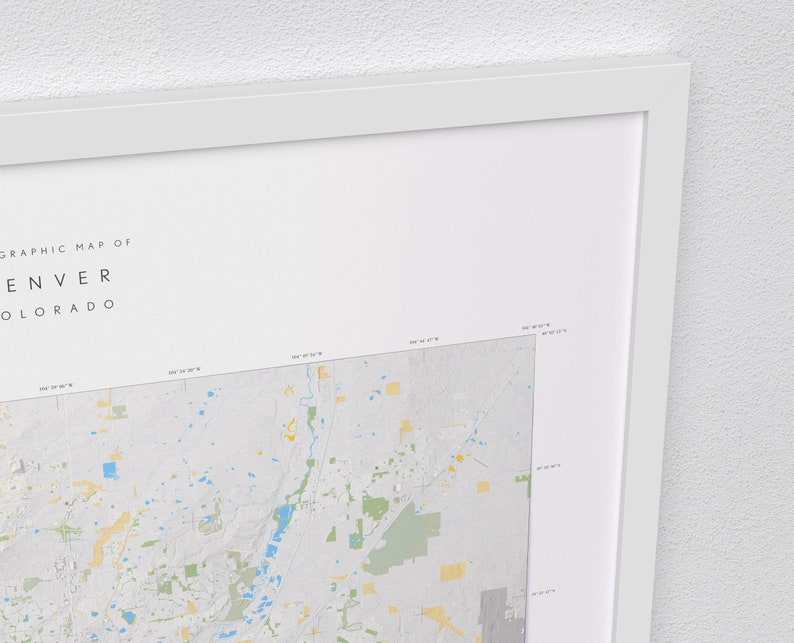 Denver Topographic Map Print: Shaded Relief Elevation Art (24x32) - Etsy