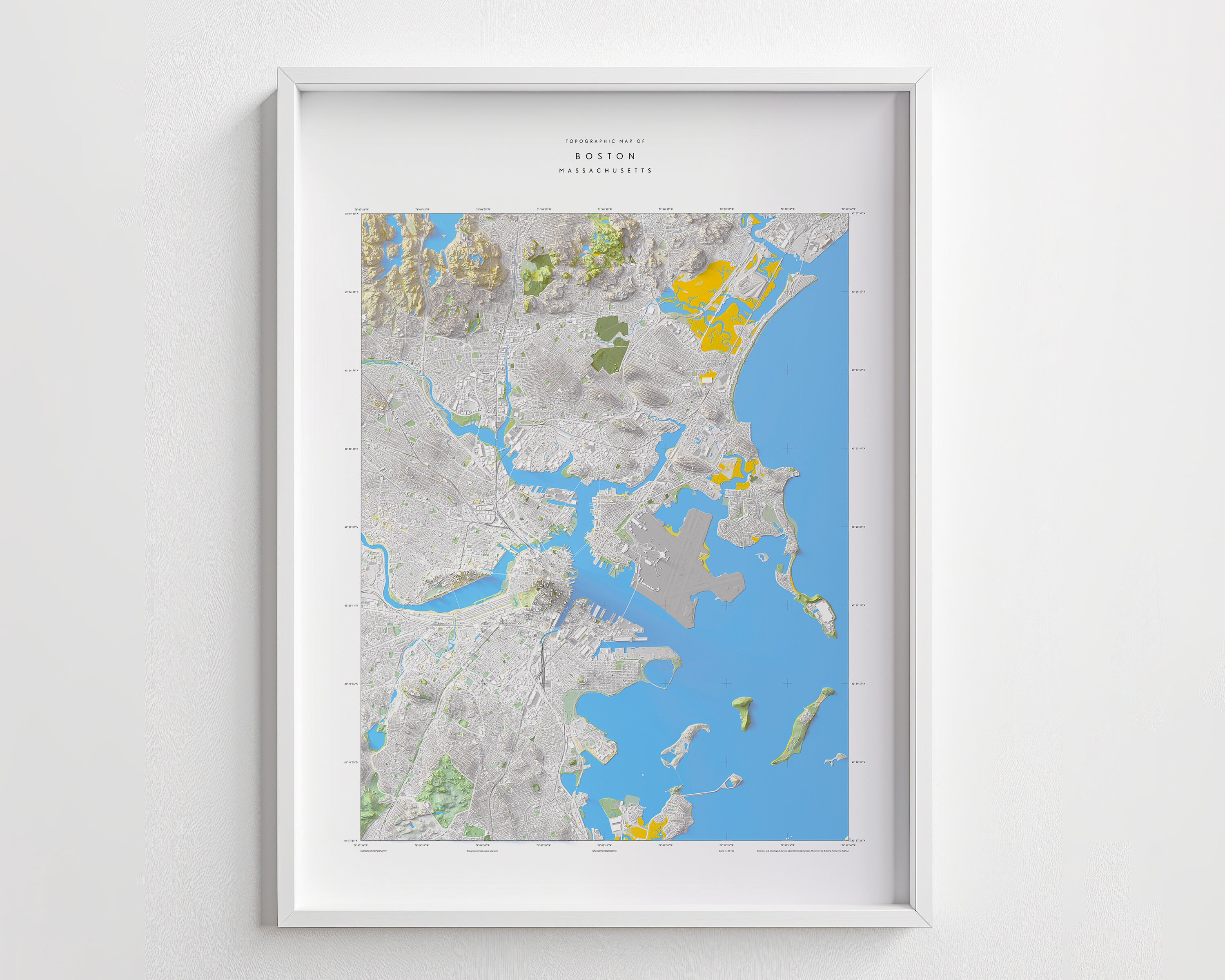 Elevation Map Boston
