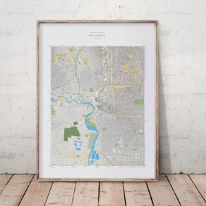 Columbus Ohio Topographic Map Print: Shaded Relief, 3D Feel (24x32) - Etsy
