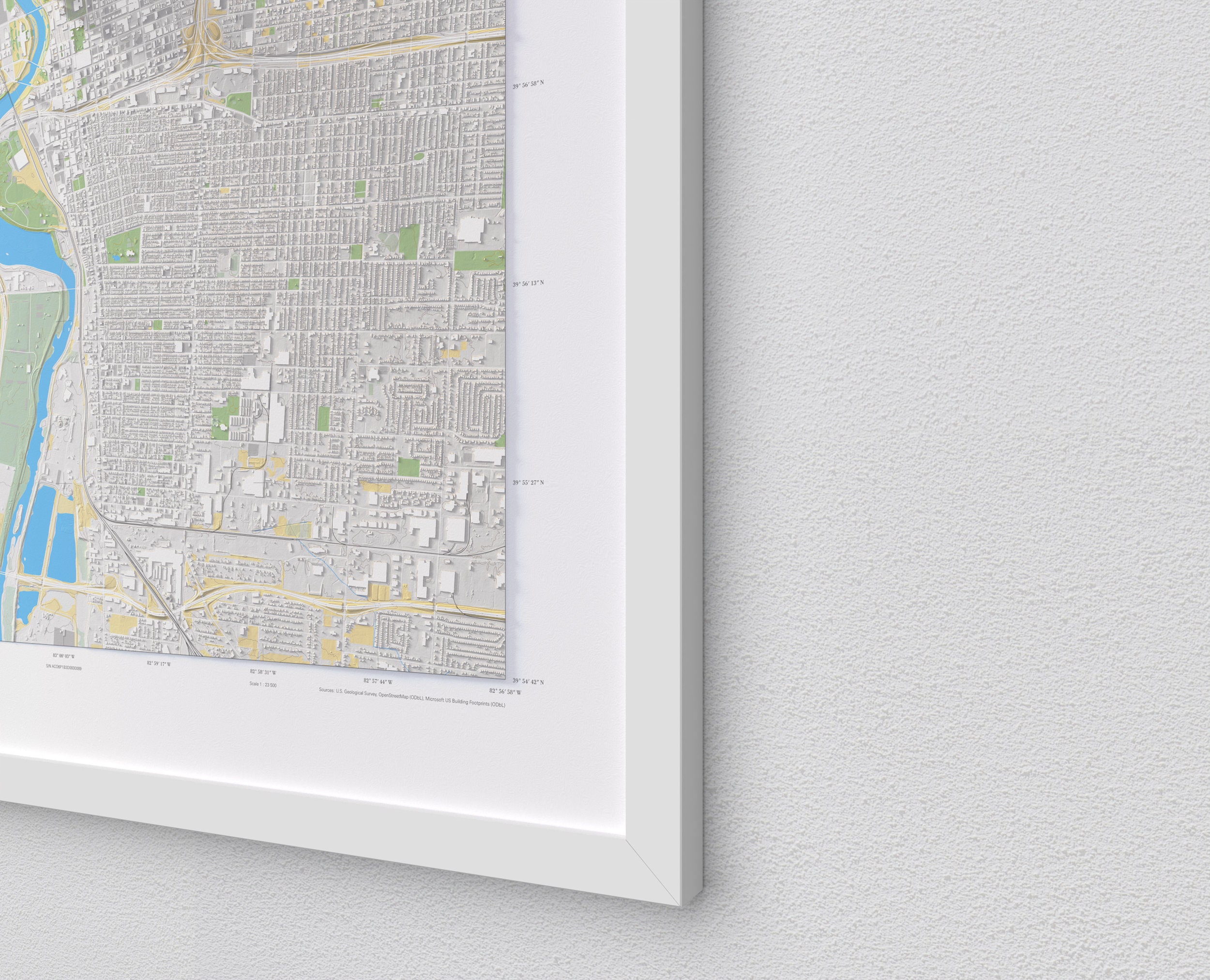 Columbus Ohio Topographic Map Print: Shaded Relief, 3D Feel (24x32) - Etsy