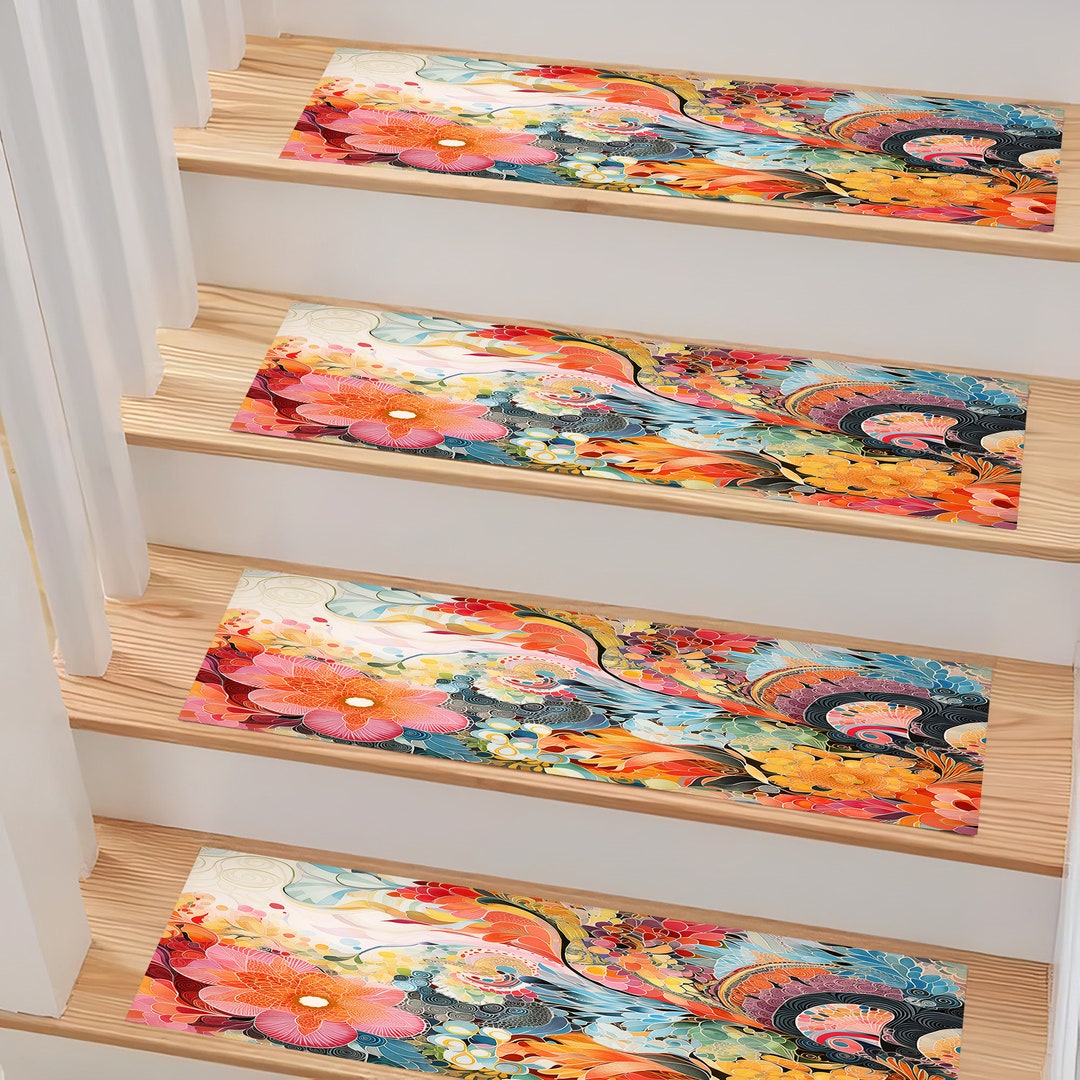 Stair Rug, Stair Carpet, Stair Runner, Stair Mat, Modern Step Rug ...