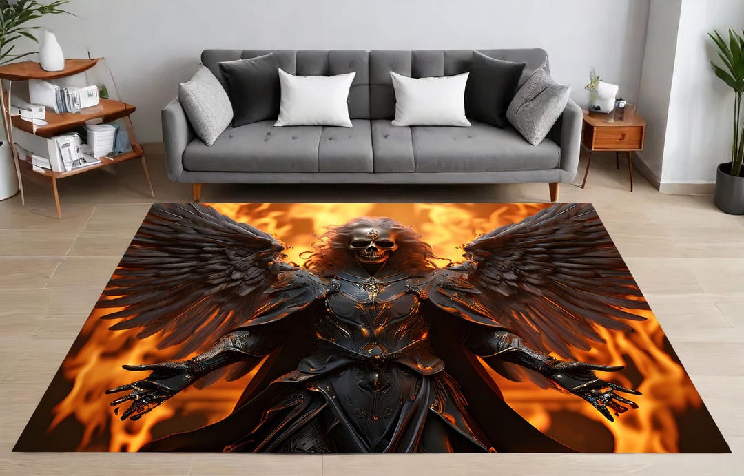 Gothic Angel Rug, Death Rug, Dark Fantasy Art Rug, Majestic Rug ...