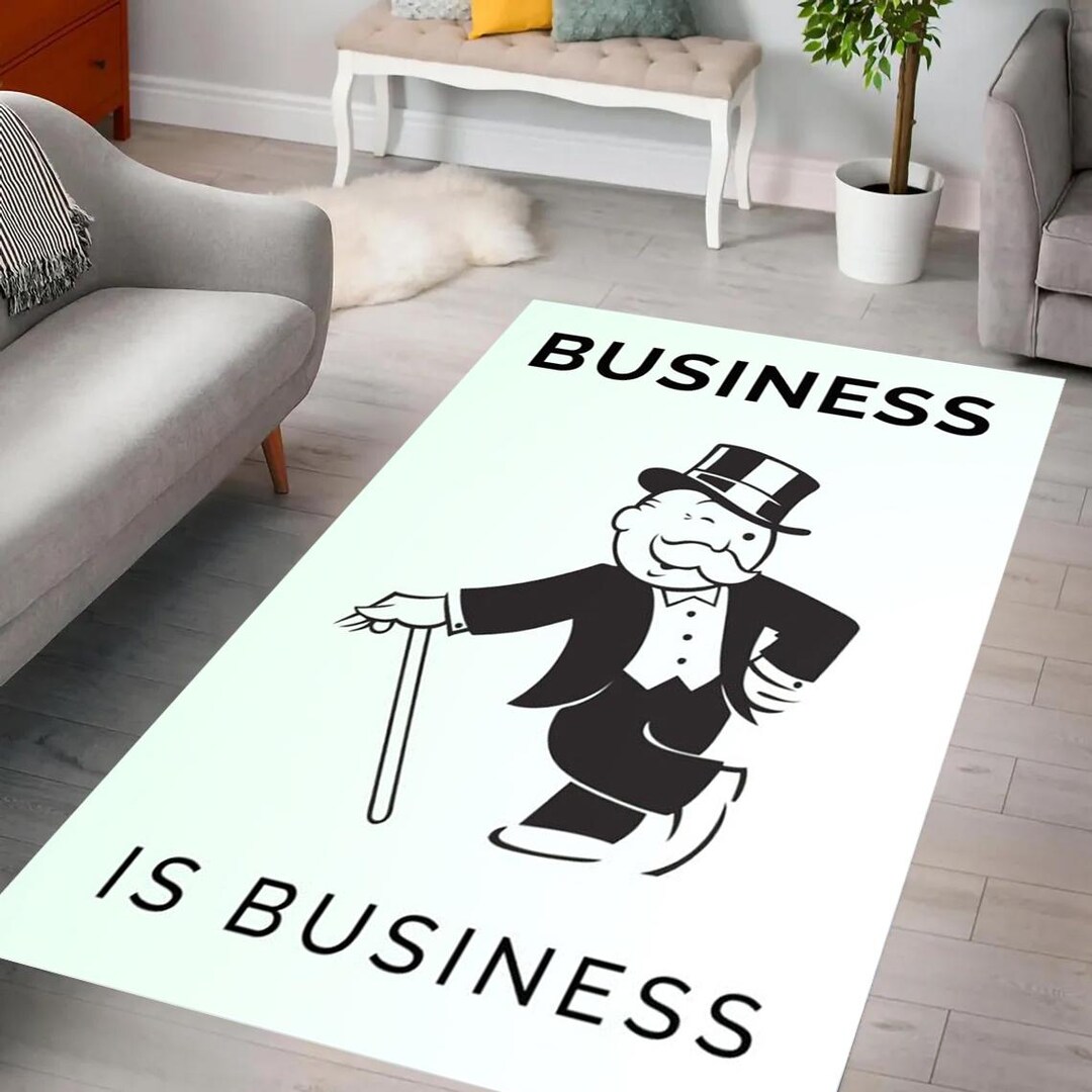 Monopoly Business Rug, Classic Design, Business is Business, Fun Decor ...