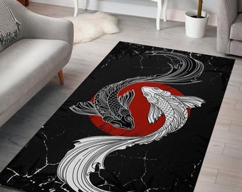 Yin Yang Heart Rug - Etsy