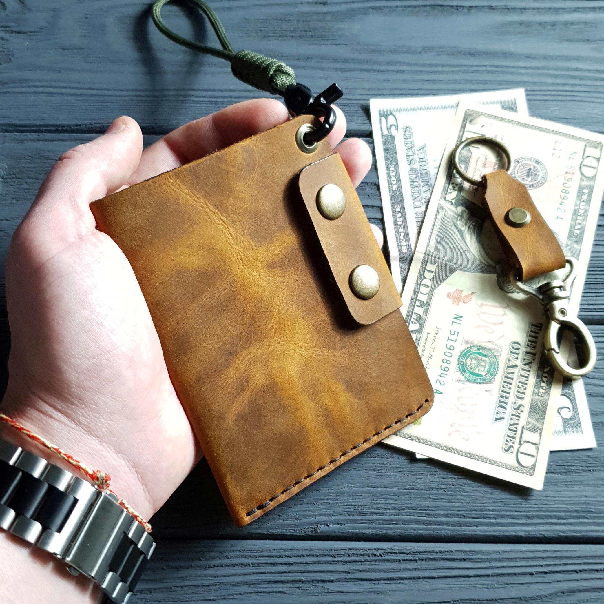 Leather EDC Trucker Wallet PDF Pattern, Wrap Wallet With Flap, Card ...