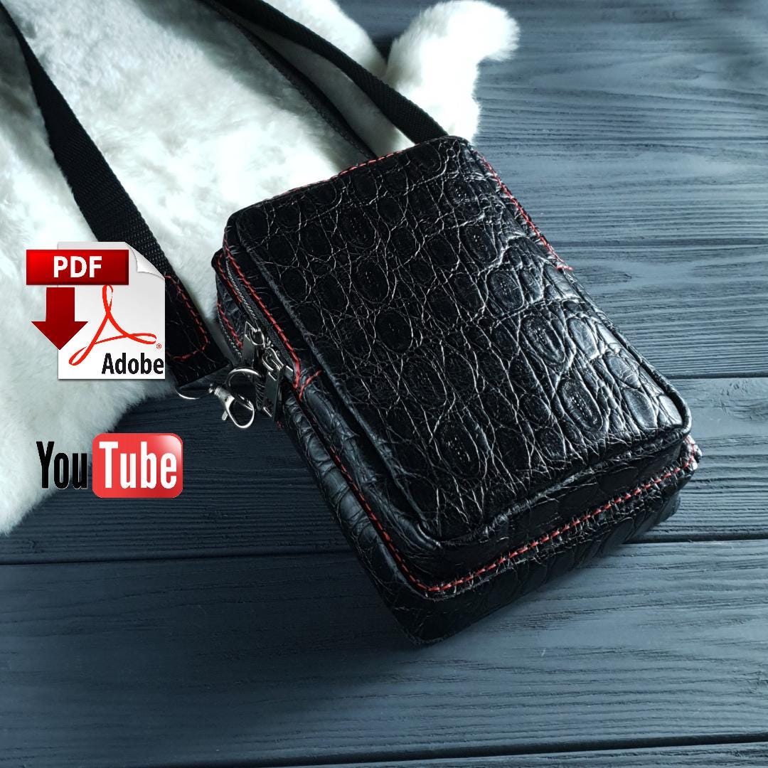 Leather Crossbody Bag Pattern PDF | Messenger Bag Pattern | Shoulder ...