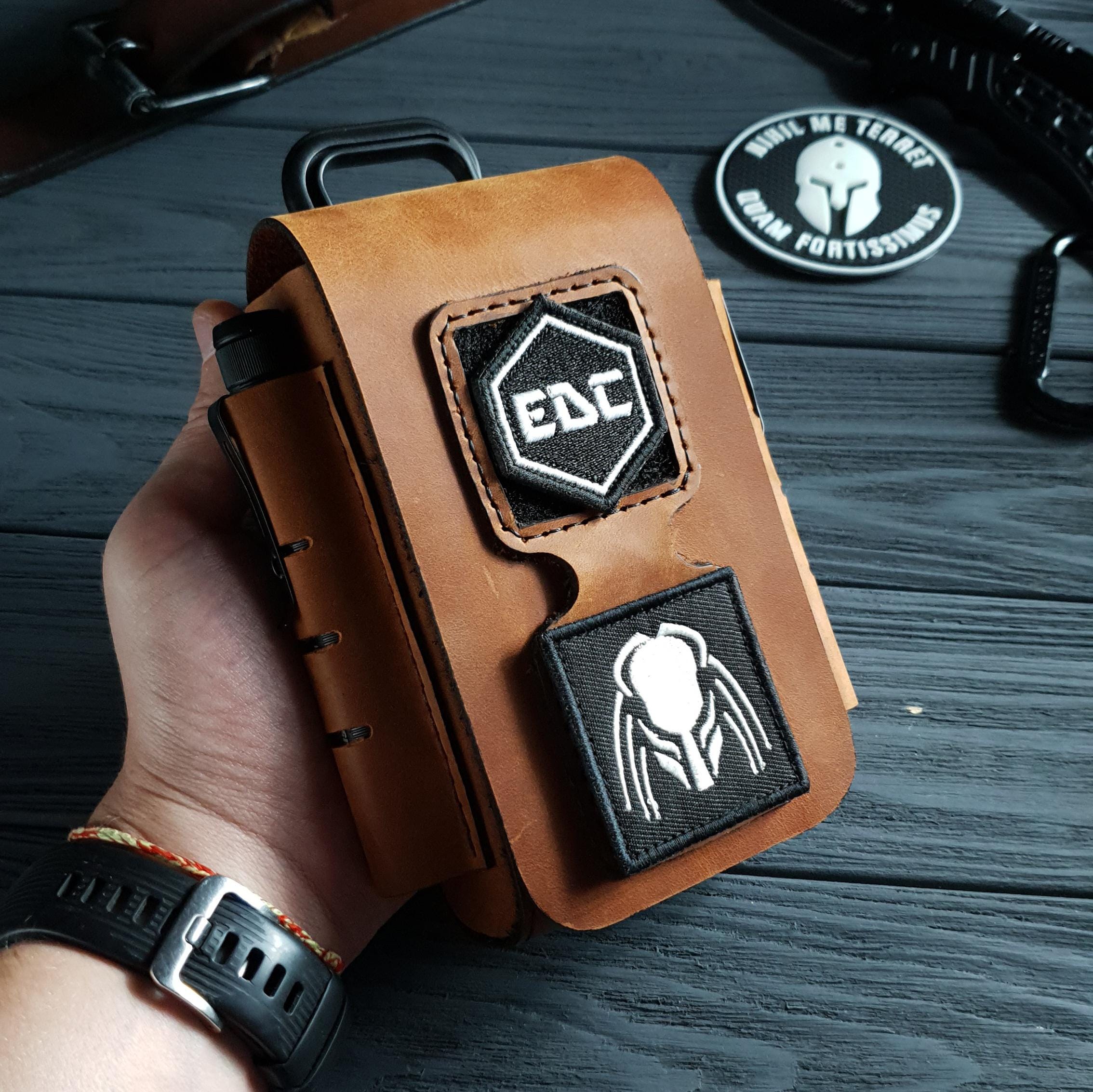 Leather Belt Pouch Pattern PDF | EDC Bag Pattern | Leather EDC Pouch ...