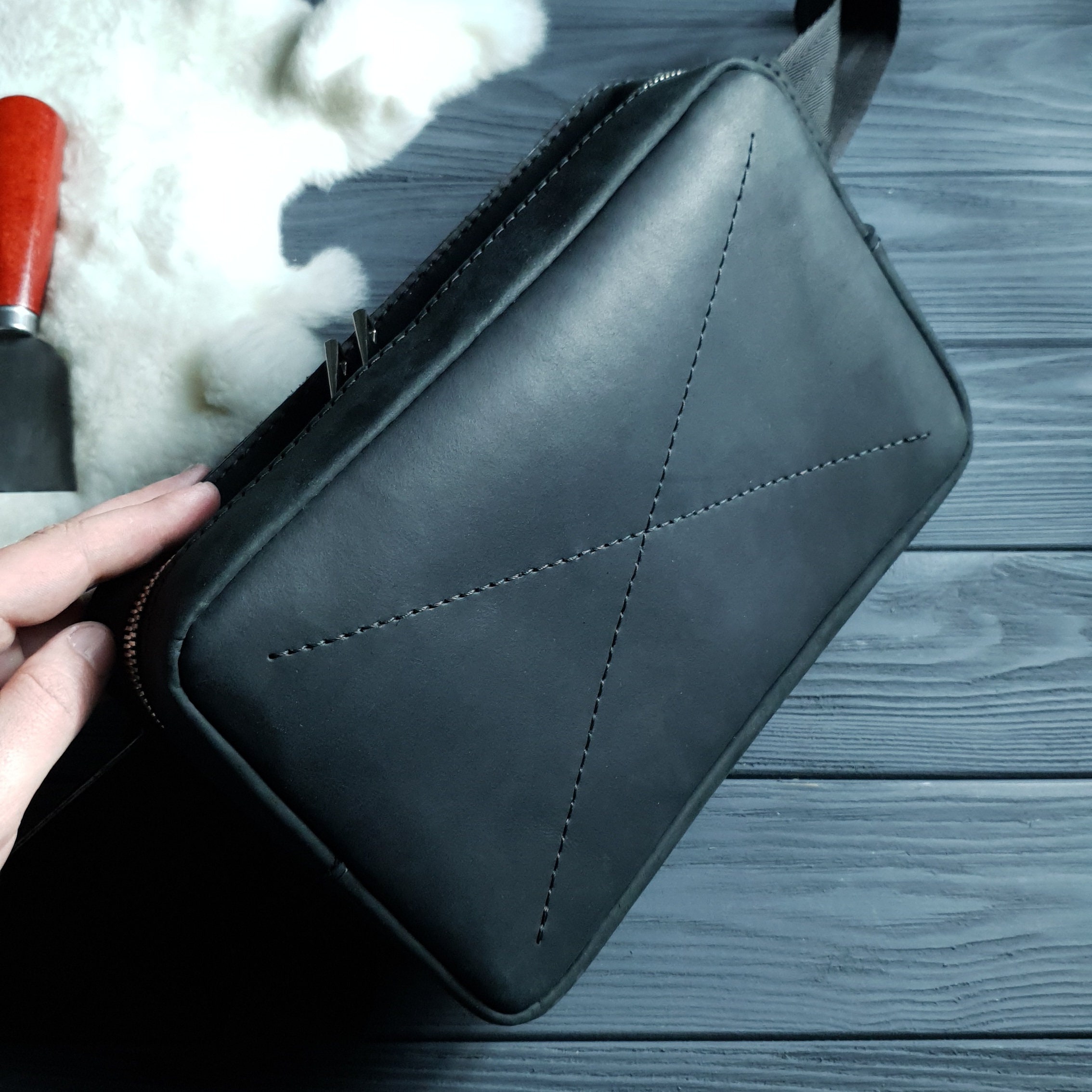 Leather Waist Bag PDF Pattern: Crossbody Bag Template + Video Tutorial ...