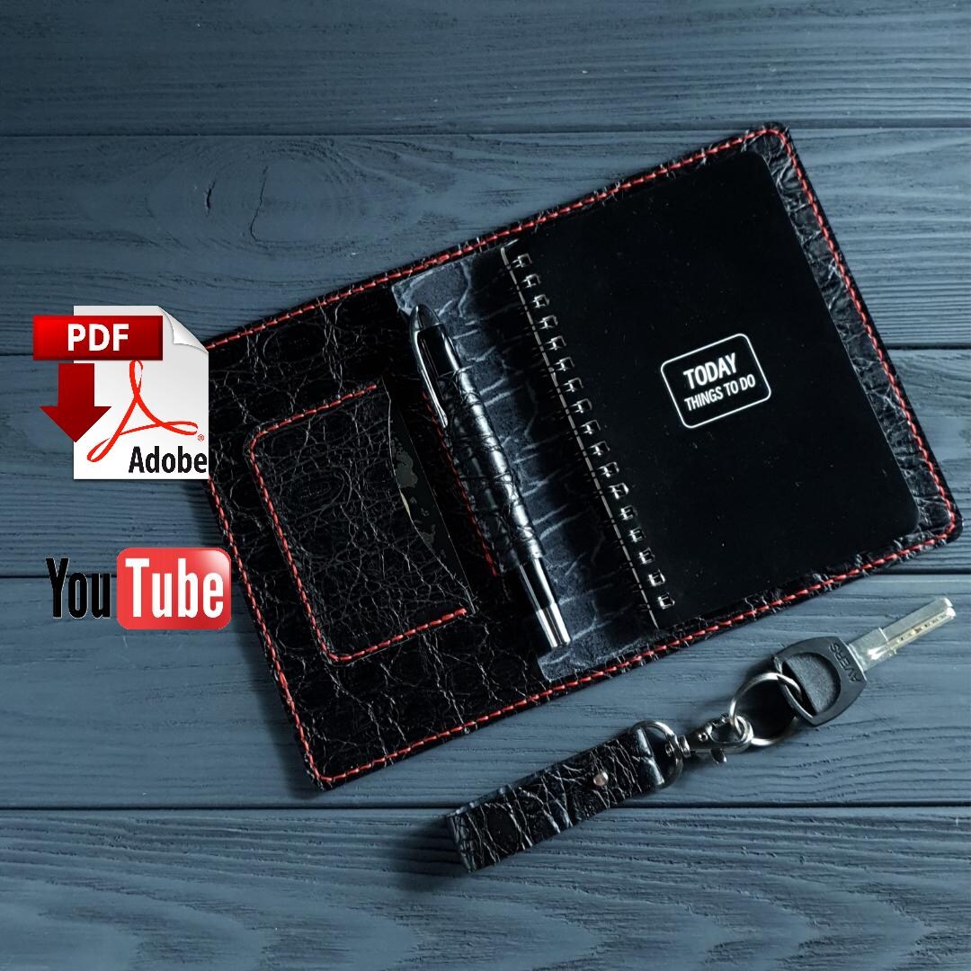 A6 Leather Notebook Cover Pattern PDF | Leather Cover Pattern | A6 ...