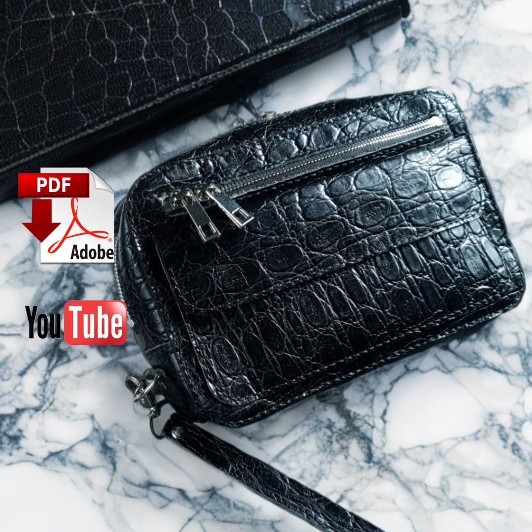 Leather Bag Pattern PDF | Leather Mens Bag Pattern | Leather Mens Bag ...