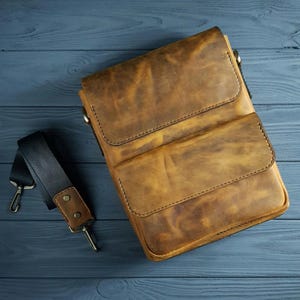 Leather Crossbody Bag PDF Pattern: Messenger Bag Sewing Template (video ...