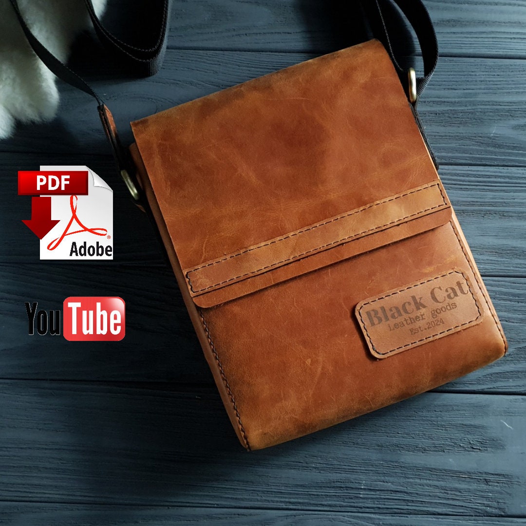 Leather Crossbody Bag Pattern PDF | Leather Bag Pattern | Messenger Bag ...