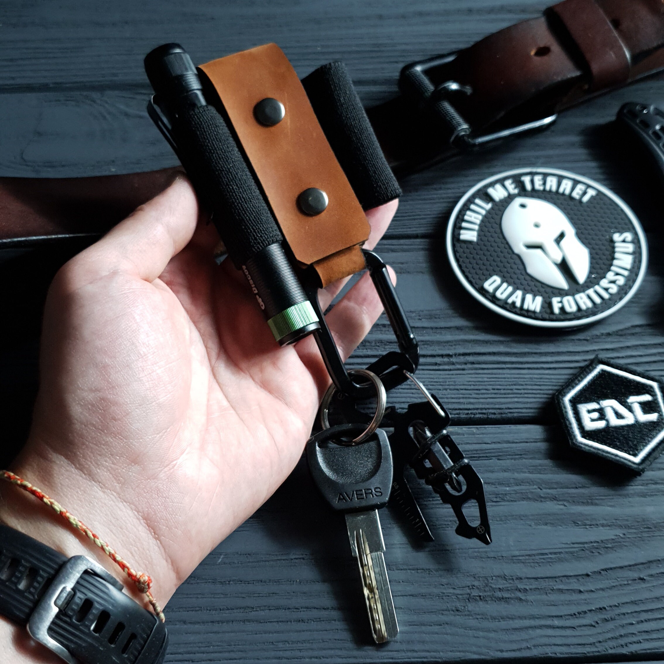 Leather EDC Keychain Pattern PDF 4 in 1 Leather Belt Clip Pattern ...