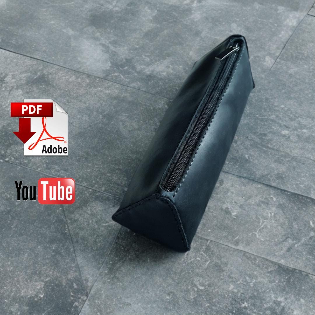 Leather Pencil Box Pattern: DIY Tutorial & Template (PDF) - Etsy