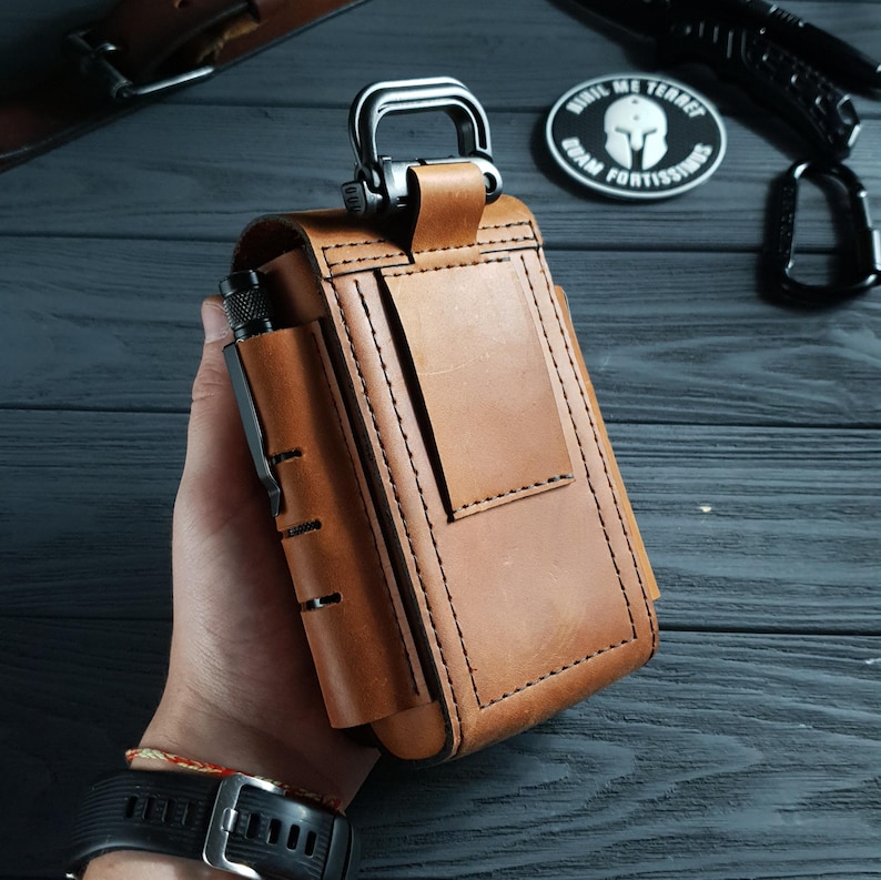 Leather Belt Pouch Pattern PDF | EDC Bag Pattern | Leather EDC Pouch ...