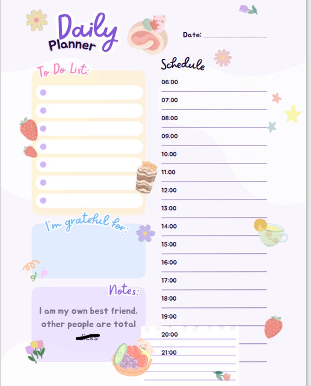 Sweary Affirmations Daily Planner - Etsy