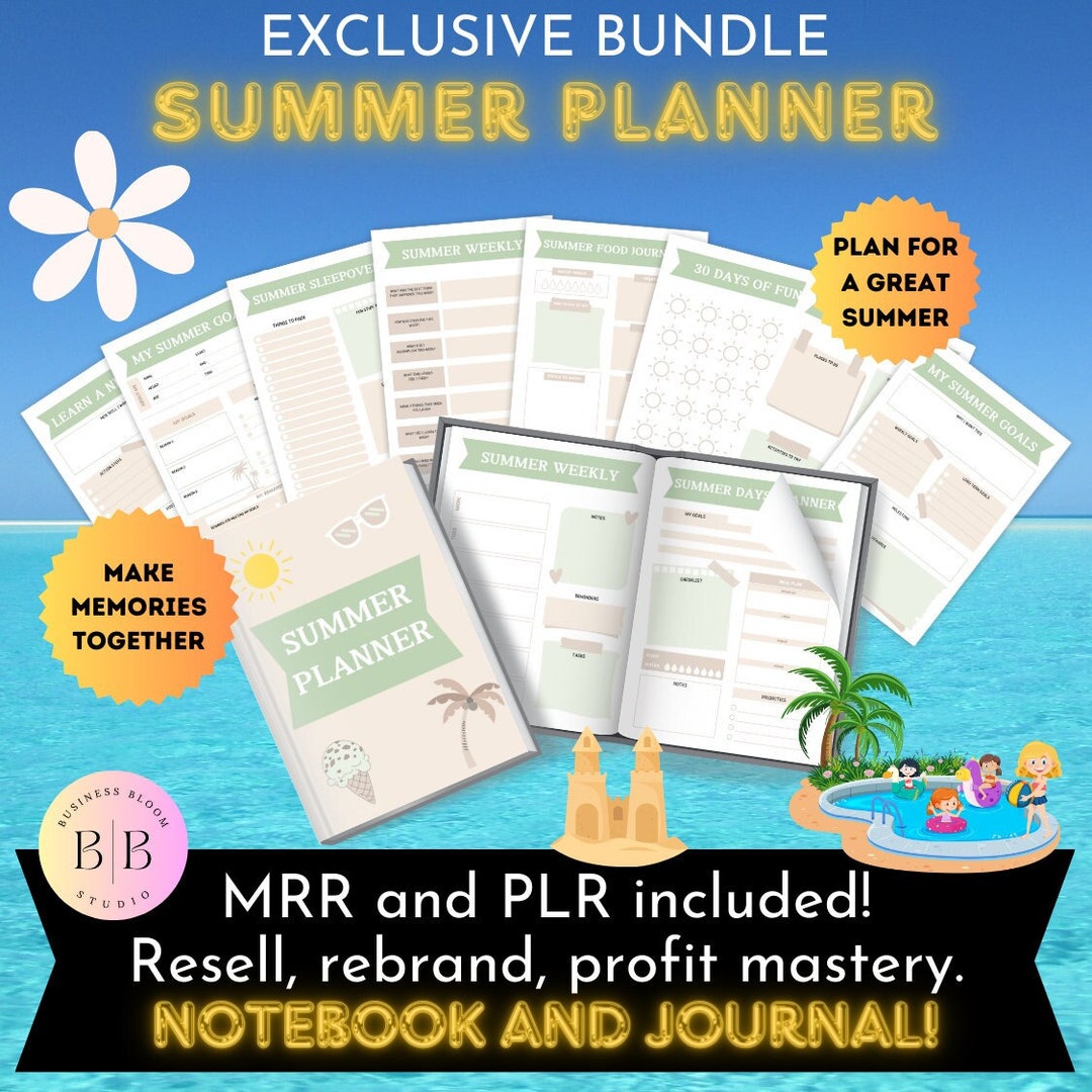 Summer Planner for Kids Printable Journal Vacation Activity Workbook ...