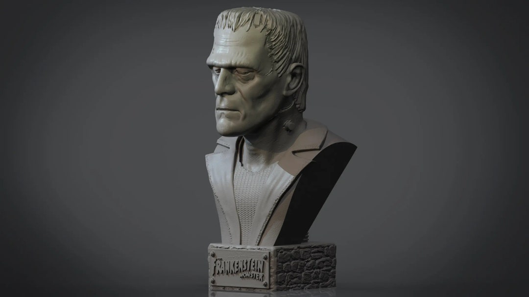 Frankenstein Monster Bust pre Supported and Unsupported, Stl File for ...