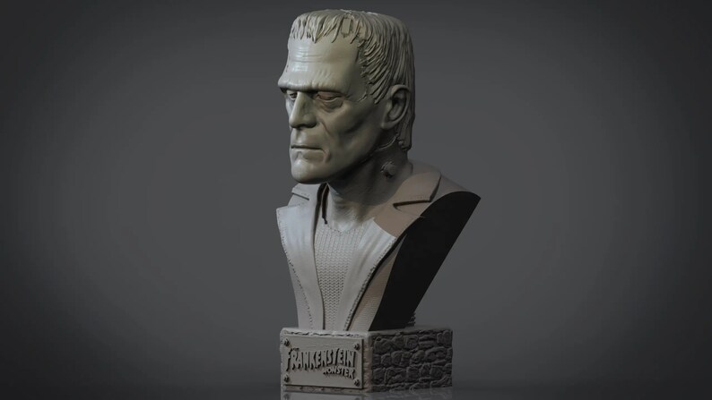 Frankenstein Monster Bust pre Supported and Unsupported, Stl File for ...