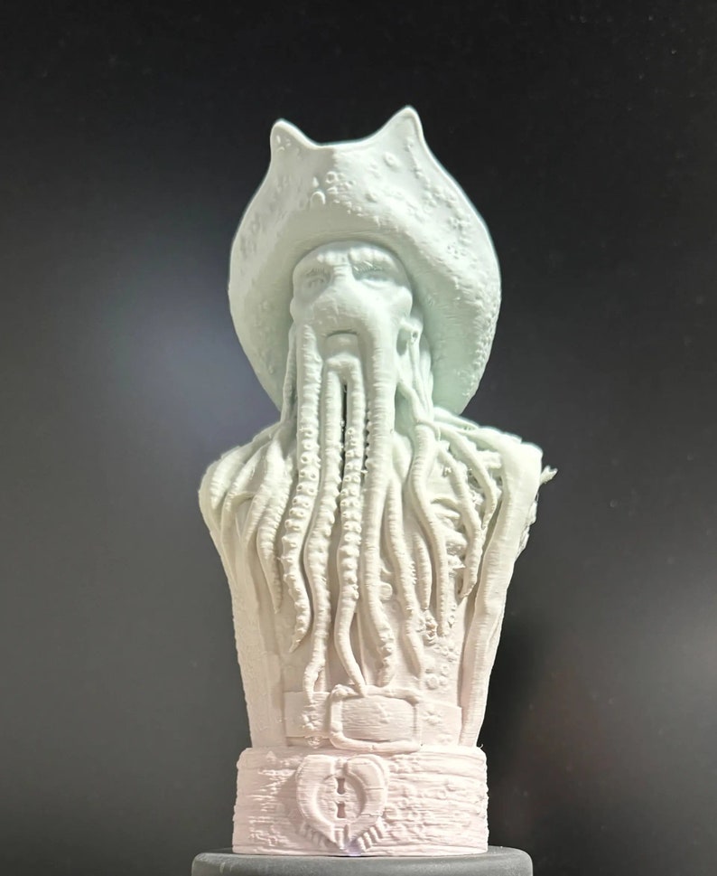 Davy Jones Bust pre Supported and Unsupported, Davy Jones Stl File 3D ...