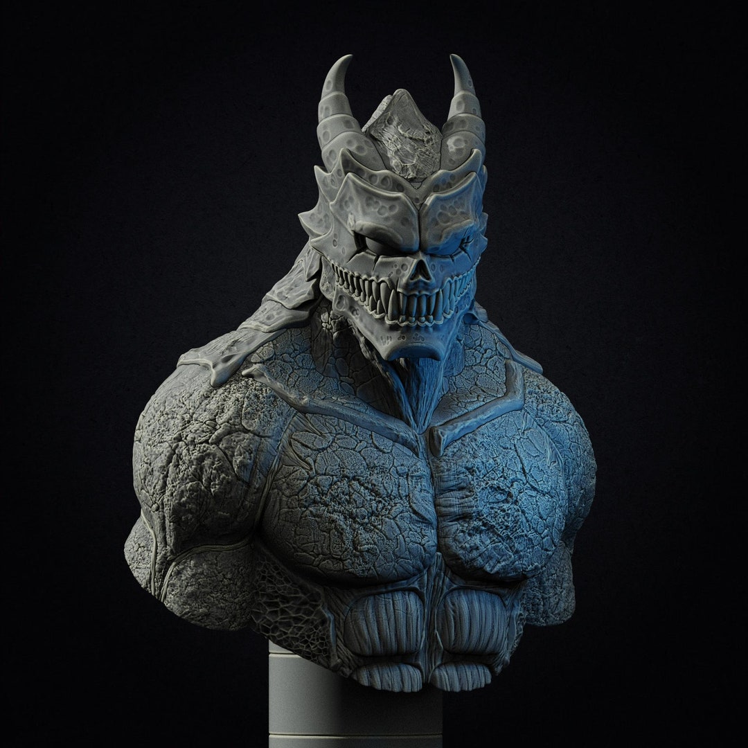 Kaiju 8 Bust pre Supported and Unsupported, Kaiju 8 Stl File 3D ...