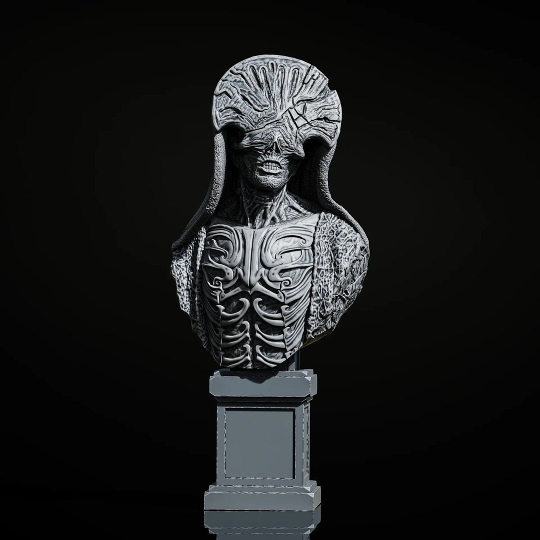 Angel of Death Bust pre Supported and Unsupported, Angel of Death Stl ...