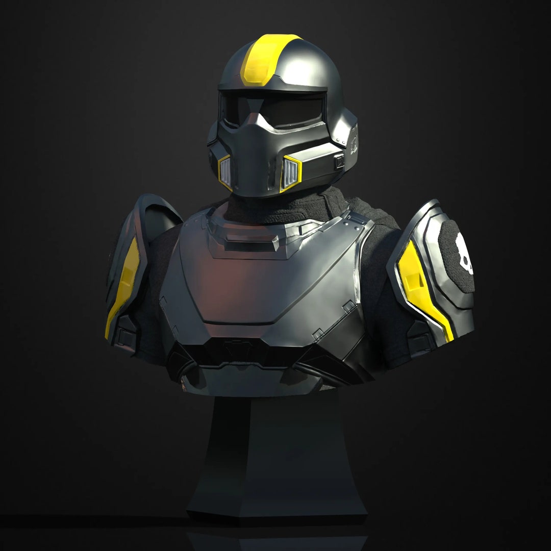 Helldivers 2 Bust pre Supported and Unsupported, Stl File for 3D ...