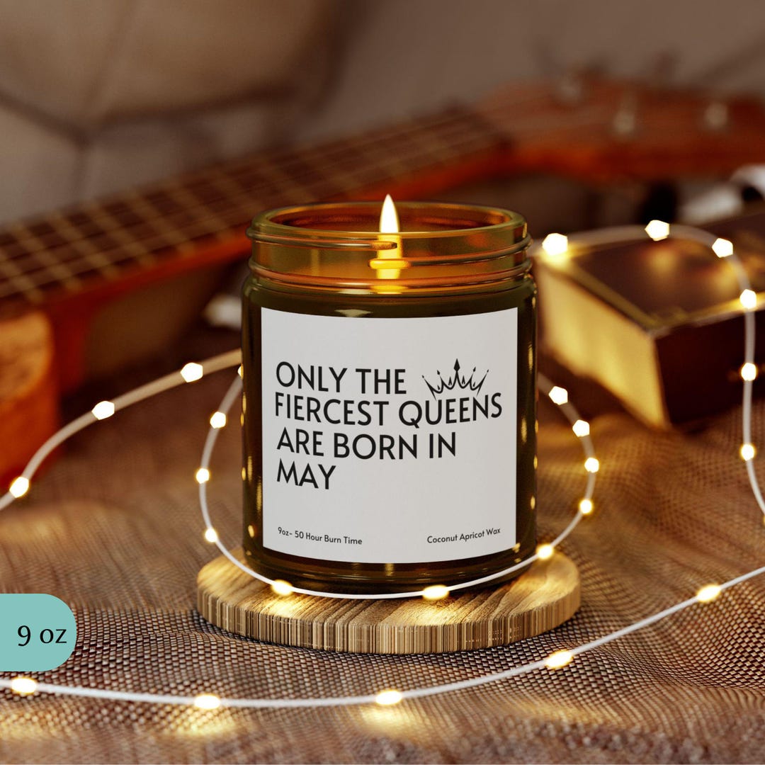 Personalized Birth Month Candle Funny Custom Birth Month Queen Candle ...