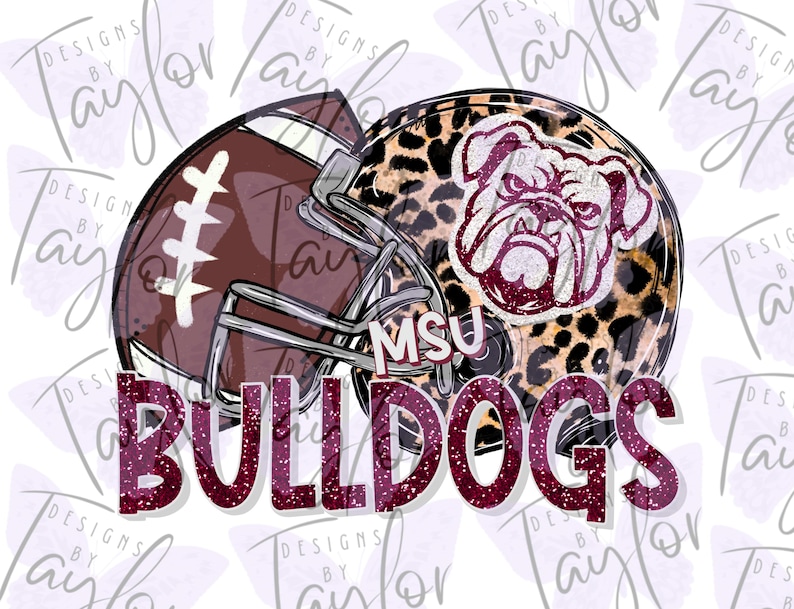 MSU Bulldogs Football PNG - Etsy
