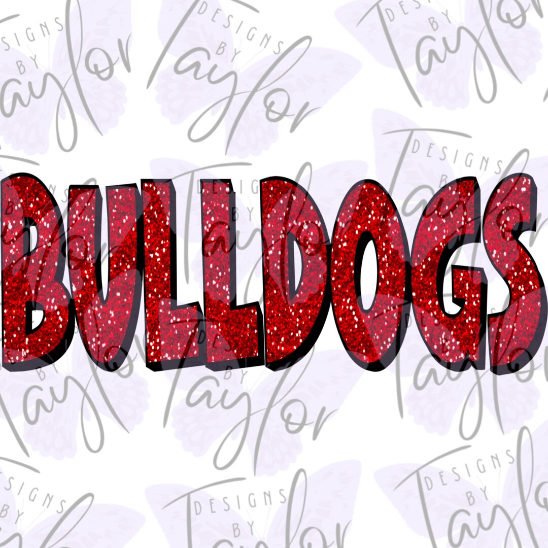 UGA Bulldogs Faux Glitter PNG - Etsy