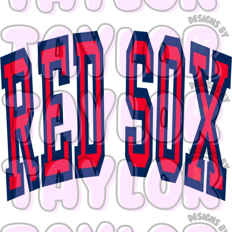 Red Sox Varsity Style PNG - Etsy