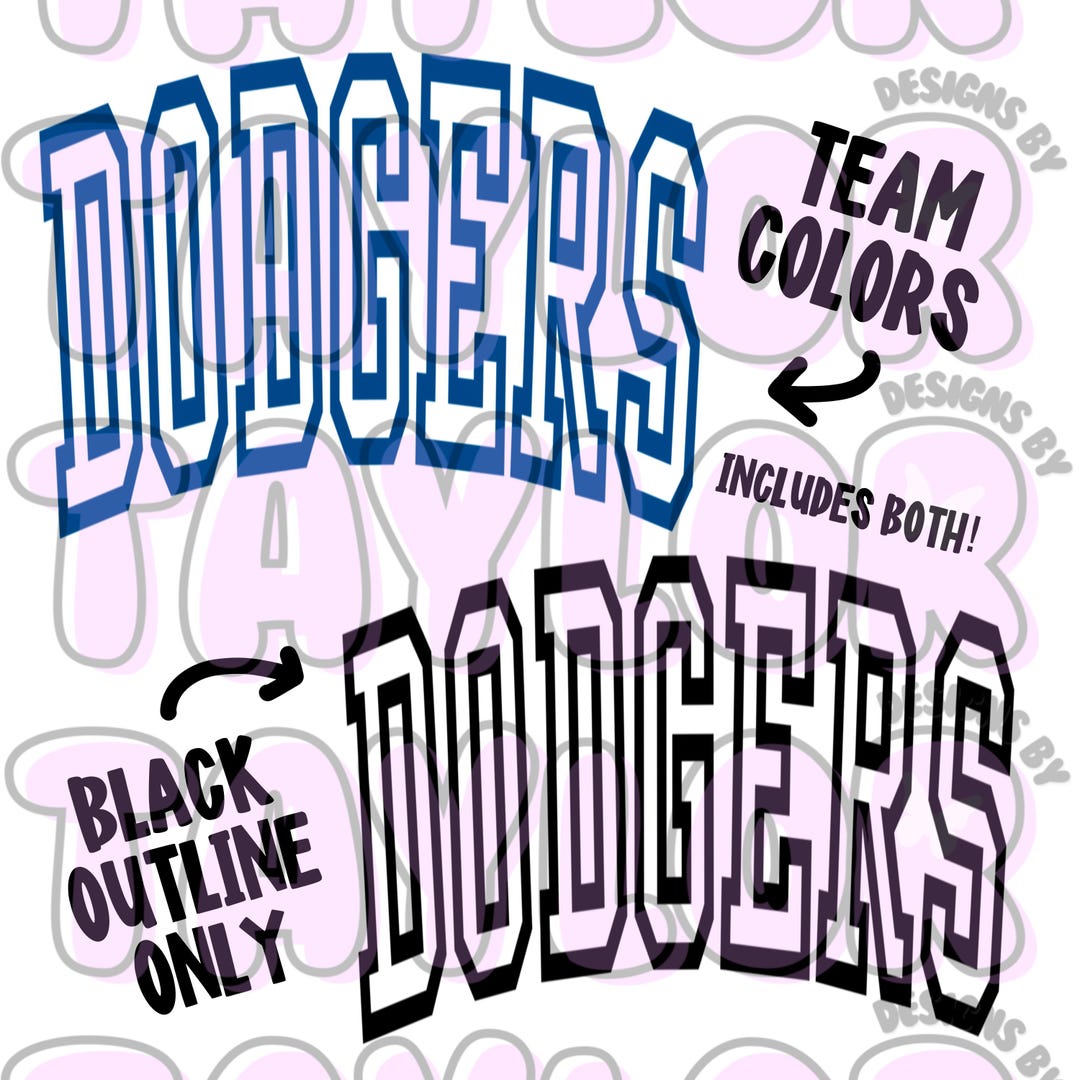 Dodgers Varsity Style PNG - Etsy