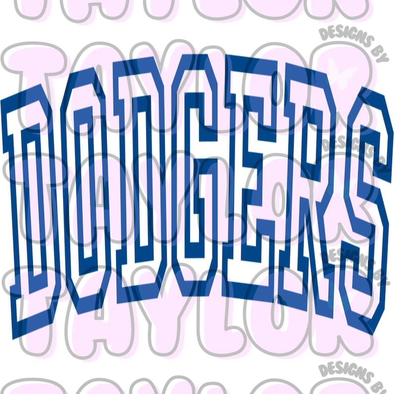 Dodgers Varsity Style PNG - Etsy