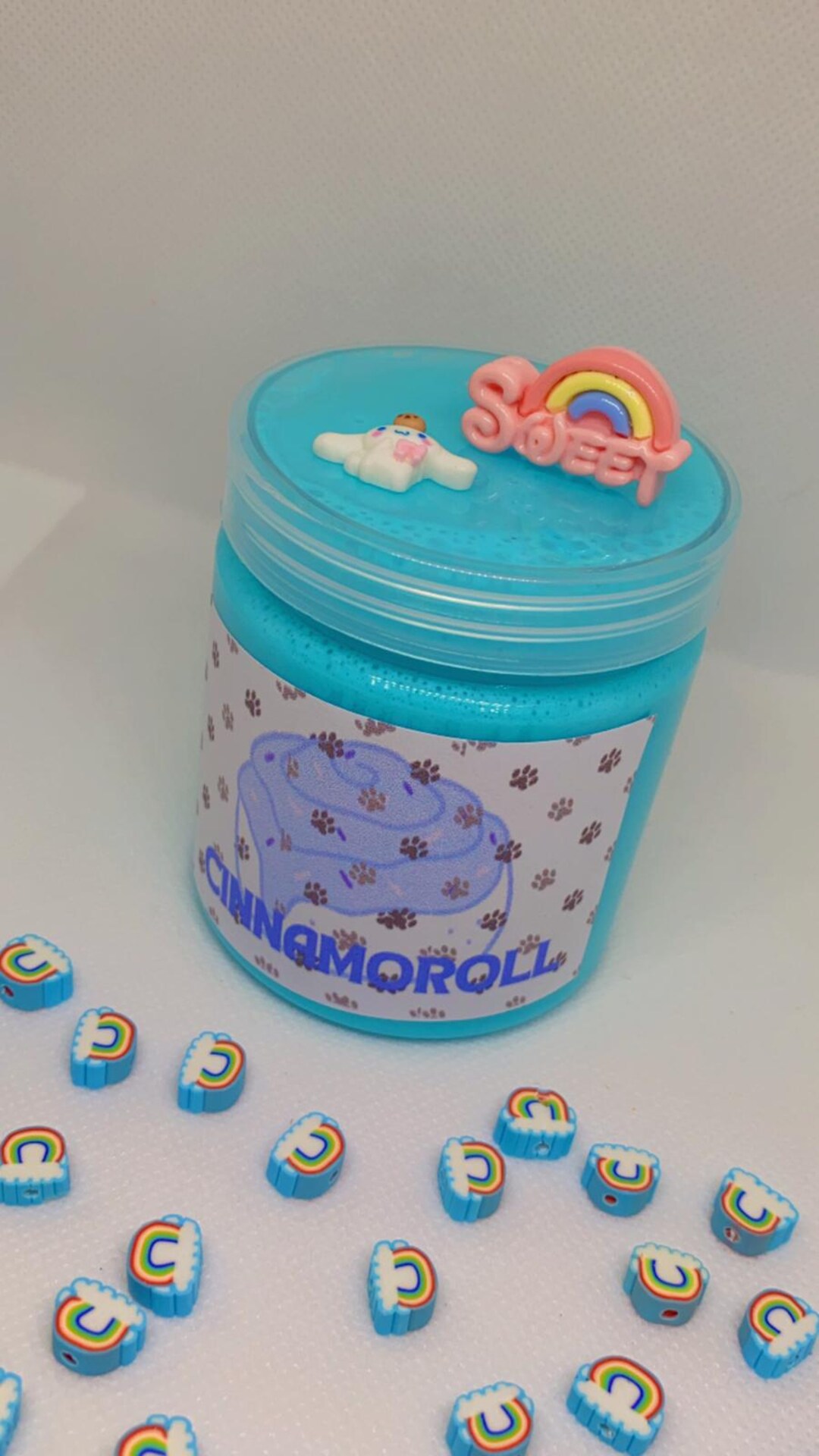 Cinnamoroll 4oz Butter Slime, Bright Blue, Cotton Candy Scented, Cute ...