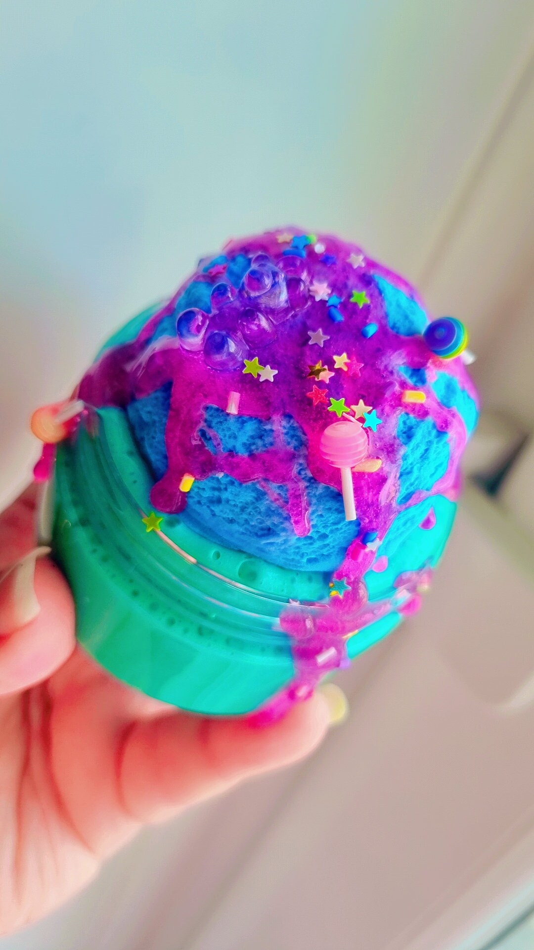 Yummy Gummy Ice Cream...this is a Diybubble Gum. Scented Fluffy Slime ...