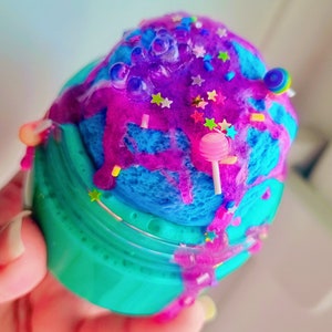 Yummy Gummy Ice Cream...this is a Diybubble Gum. Scented Fluffy Slime ...
