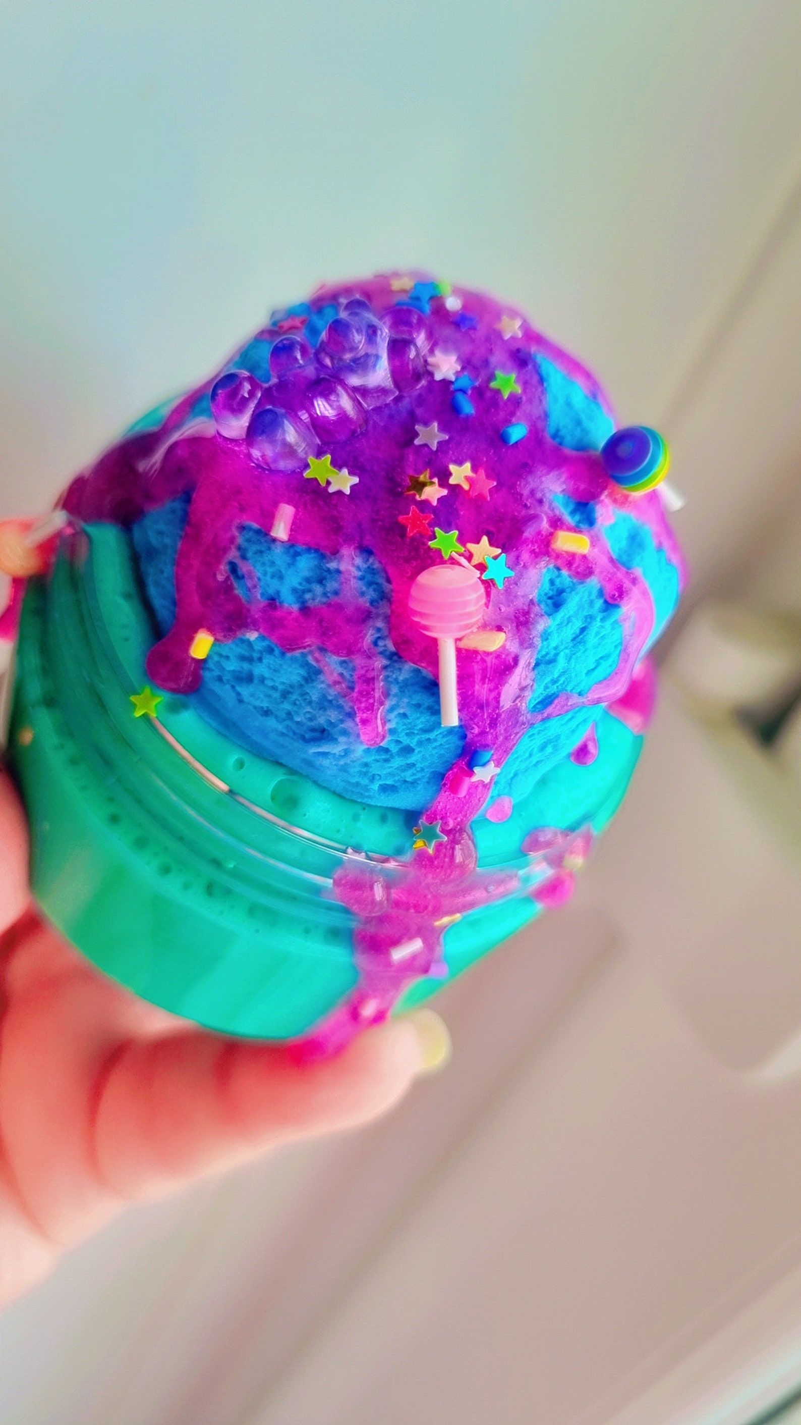 Yummy Gummy Ice Cream...this is a Diybubble Gum. Scented Fluffy Slime ...