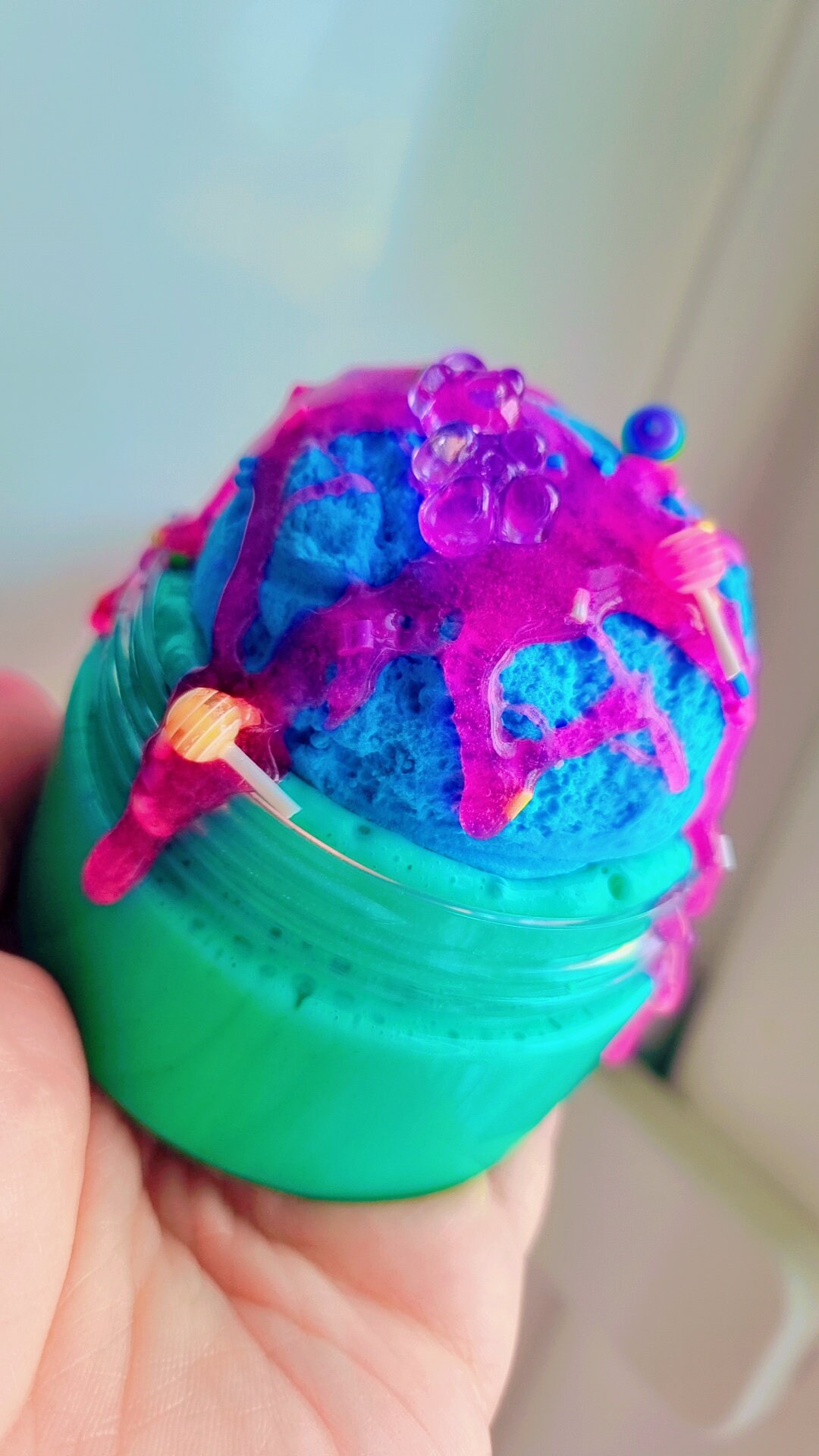 Yummy Gummy Ice Cream...this is a Diybubble Gum. Scented Fluffy Slime ...