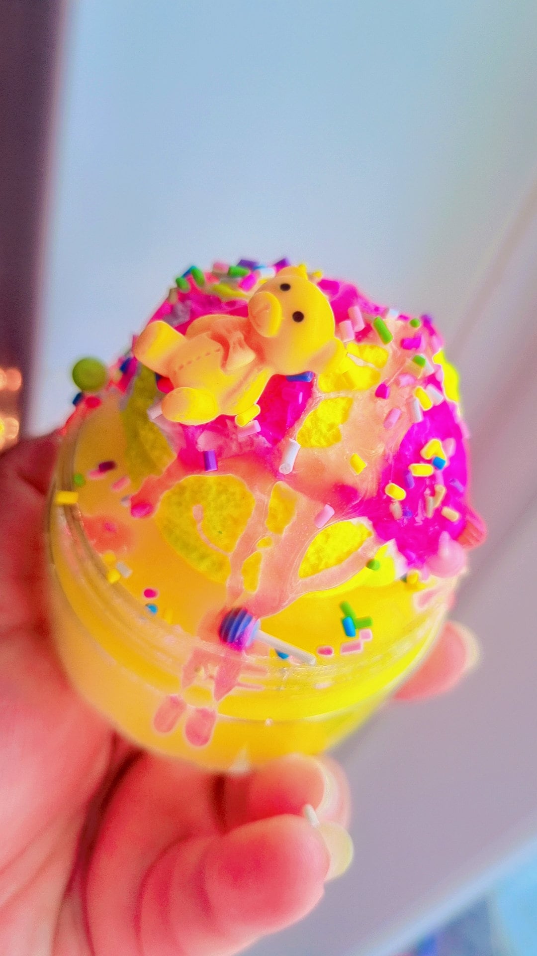 Mango Slushy Ice Cream...this is a DIY Mango Scented Snow Fizz Slime ...