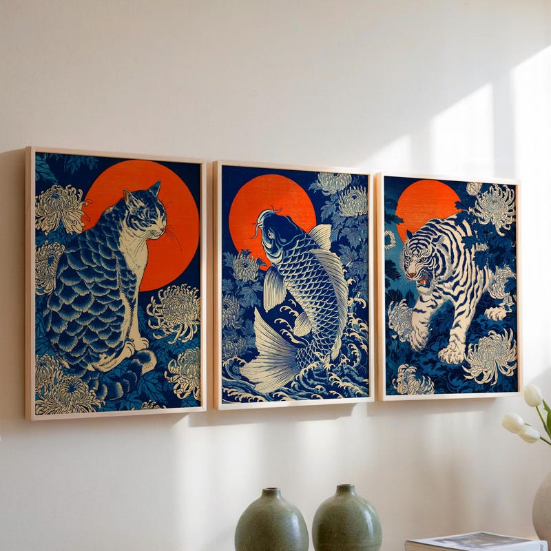 Fish Woodblock Print - Etsy