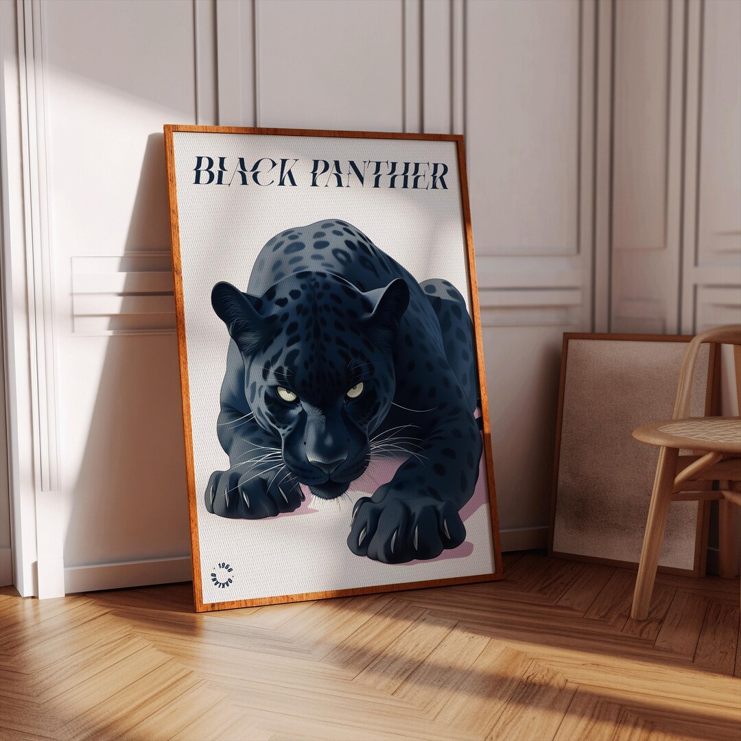 Black Panther Party Poster, Vintage Black Panther Poster, Trendy Wall ...