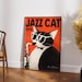 Jazz Cat Wall Art Print: New Orleans Poster, Retro Saxophone Decor ...