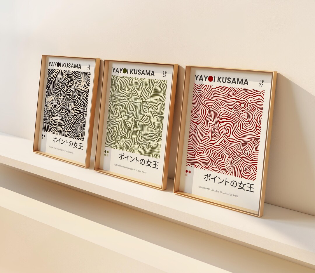 Yayoi Kusama Bundle, Japandi Decor, INSPIRED Kusama Yayoi, Yayoi Kusama ...