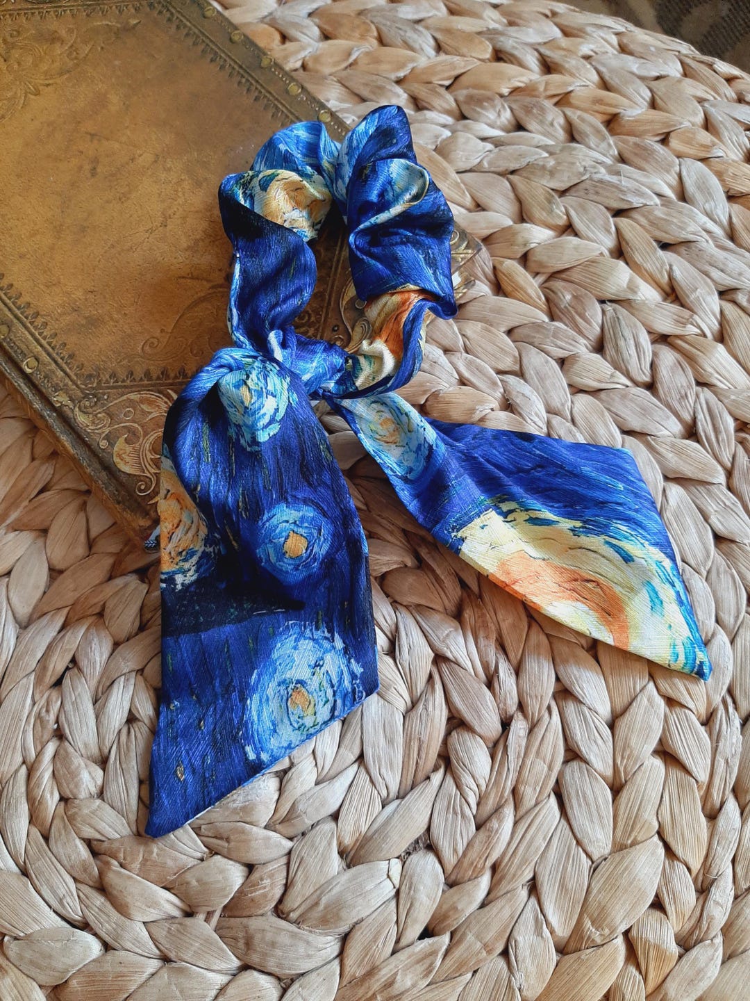 Starry Night Scrunchie - Vincent Van Gogh, Gifts for Artists, Unique ...